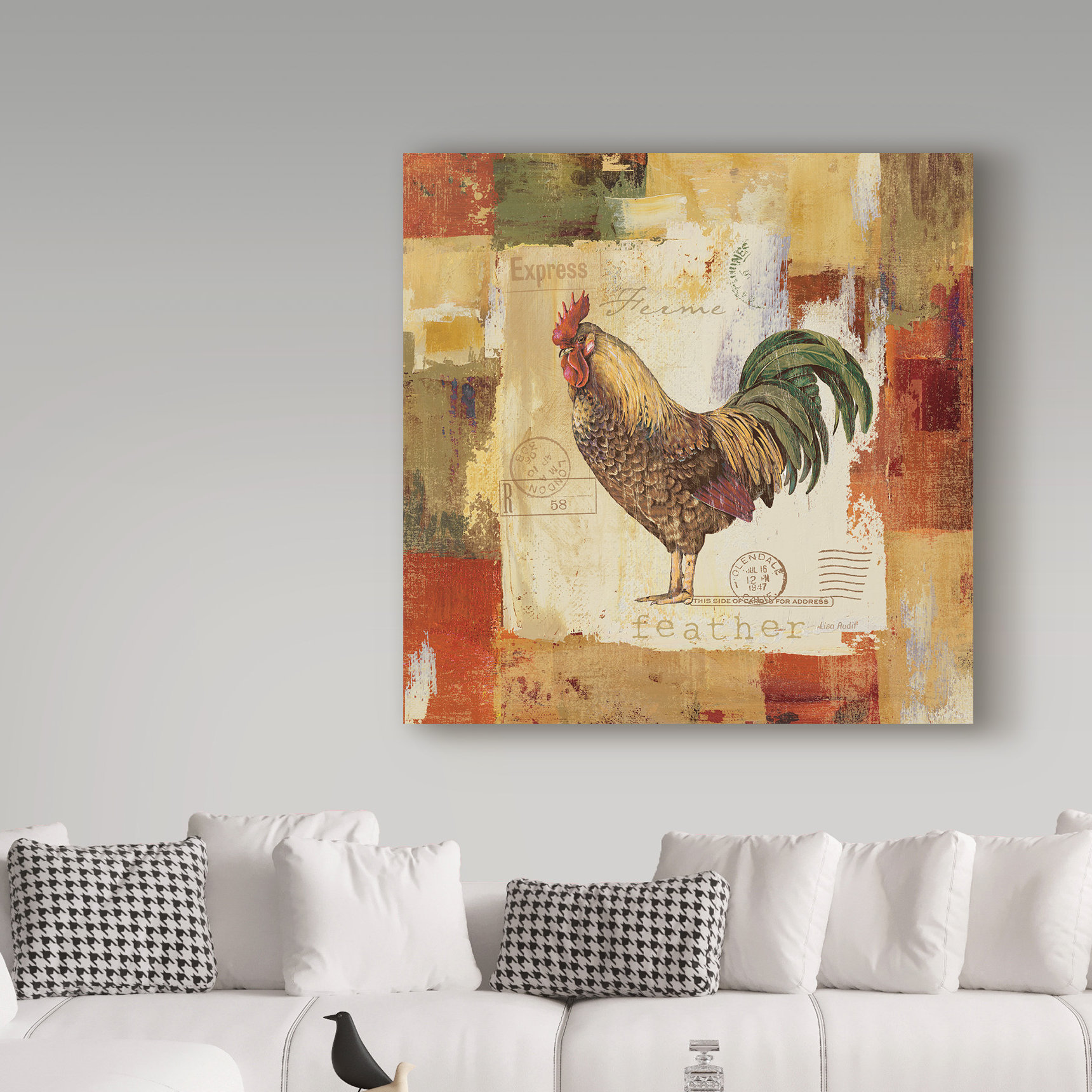 August Grove® 'Colorful Roosters II' Acrylic Painting Print on Wrapped ...