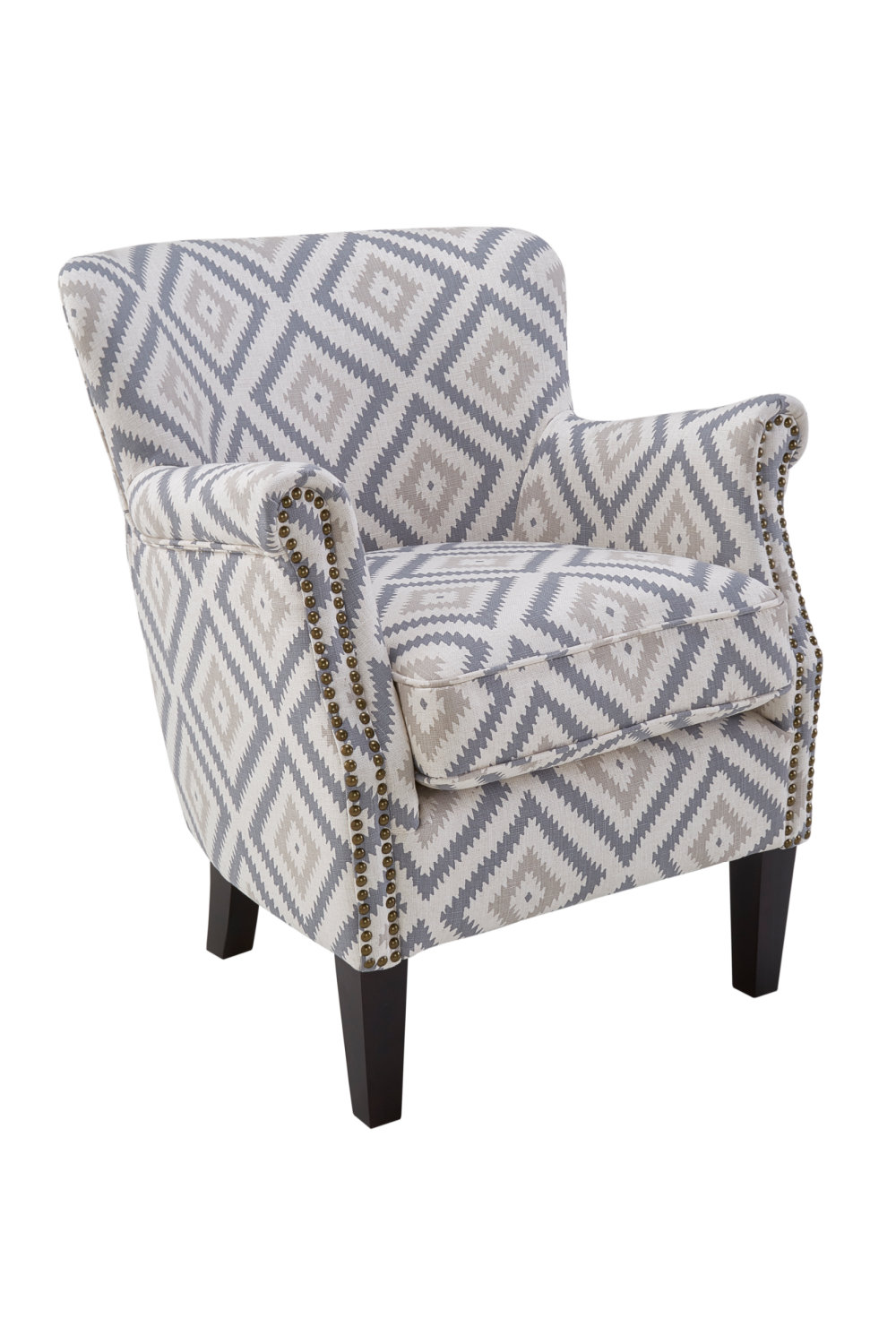 Andrew Martin Greyhound Gray/Blue/Ivory Upholstered Armchair | Wayfair