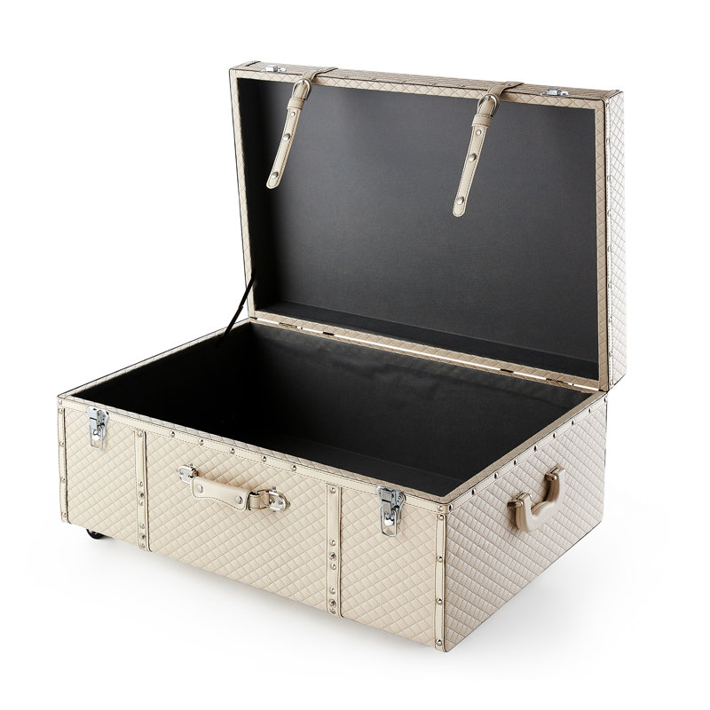 DormCo Texture Brand Trunk - Almond Taupe Diamond & Reviews | Wayfair