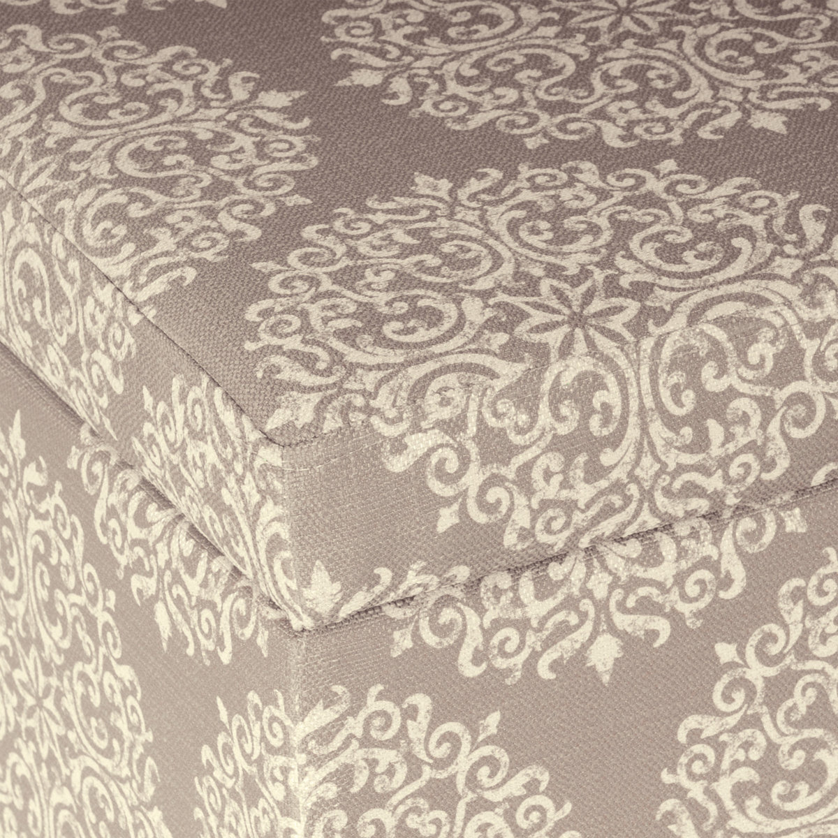 Benjara Ben Storage Bench Ottoman, Light Brown Medallion Design, 36 ...