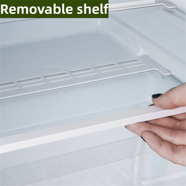 R.W.FLAME Double Door 3.2 Cu. Ft. Compact Refrigerator Mini Fridge with ...