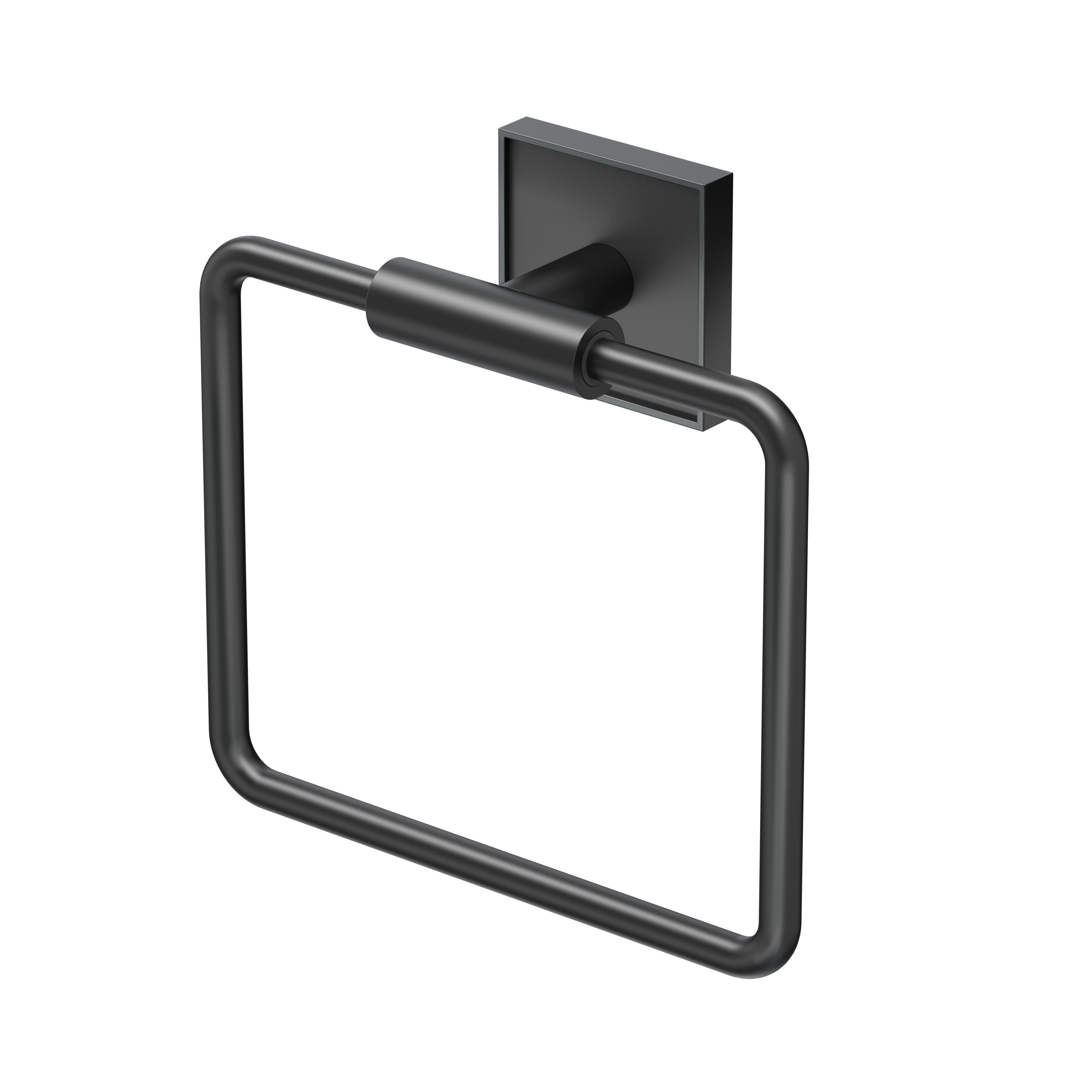 Gatco Mode Towel Ring | Wall Mounted 5.75" W Square Shape Towel Holder ...