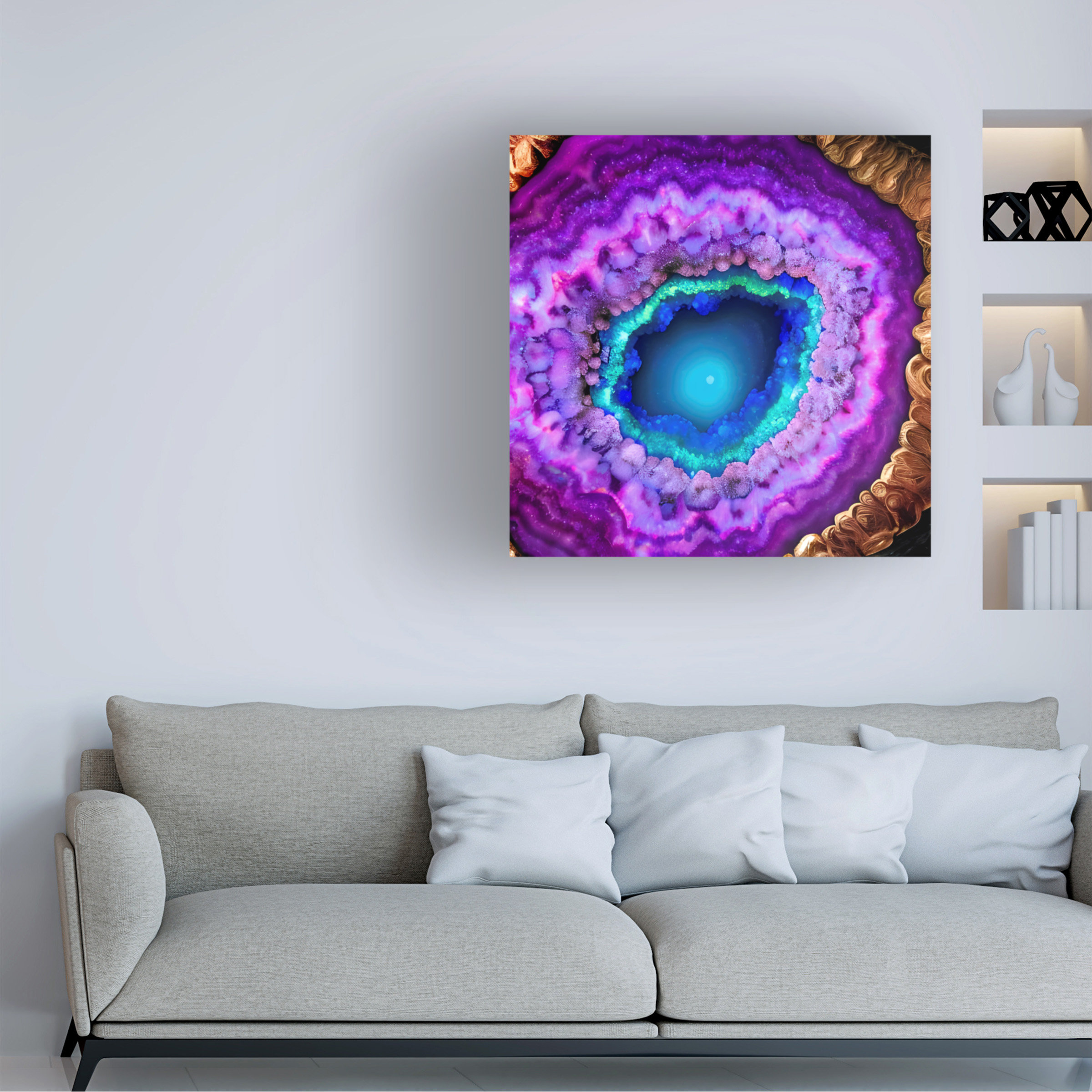 Ebern Designs Tina Lavoie Fantasy Geode IX Canvas Art - Wayfair Canada