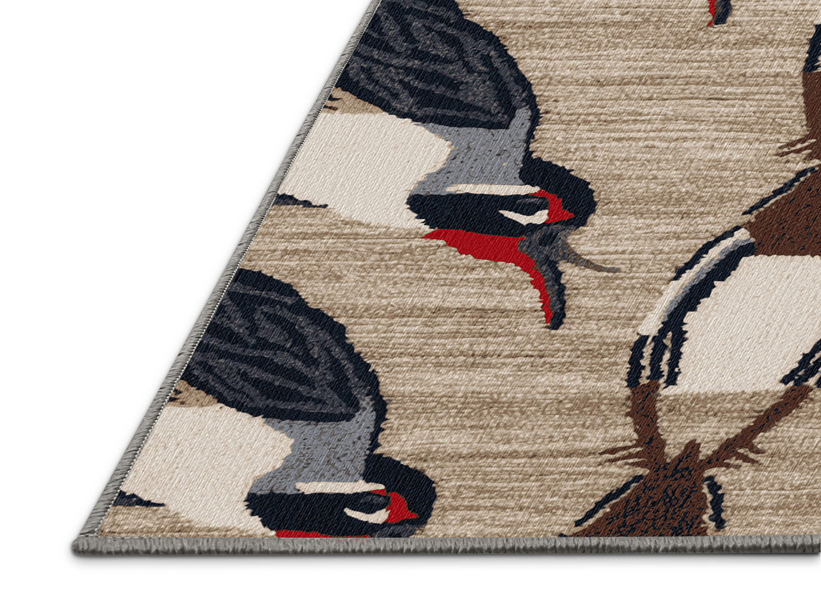 Hokku Designs Washable Common Waxbill Birds Area Rug | Wayfair