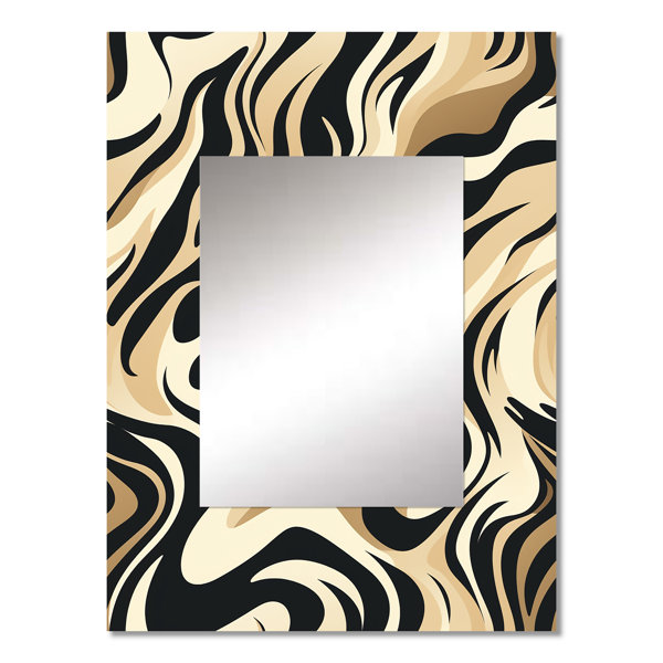 Dakota Fields Mocha Zebra Stripes Striped Pattern - Abstract Mirror ...