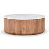 Birch Lane™ Cornelius Wood and Marble Round Coffee Table | Wayfair