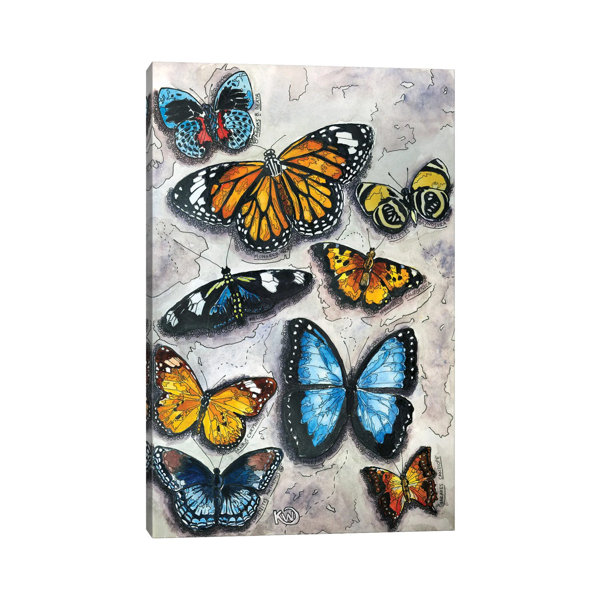 Brambly Cottage Butterflies by Kim Winberry - Wrapped Canvas Painting ...