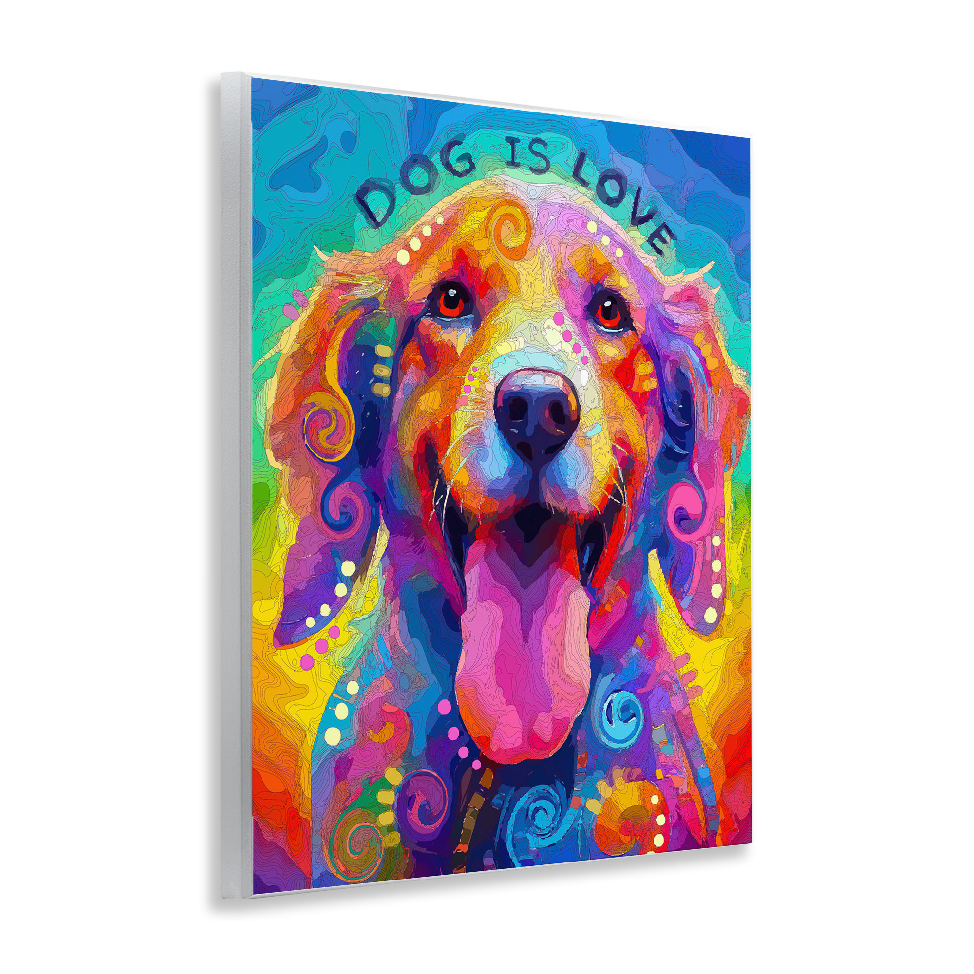 Dakota Fields Dog Is Love Swirled Pattern Wall Plaque, design by Dean ...