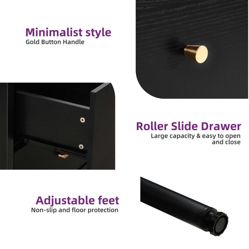 Mercer41 Modern Double Storage Cabinet 7 Drawer Dresser Chests Of ...