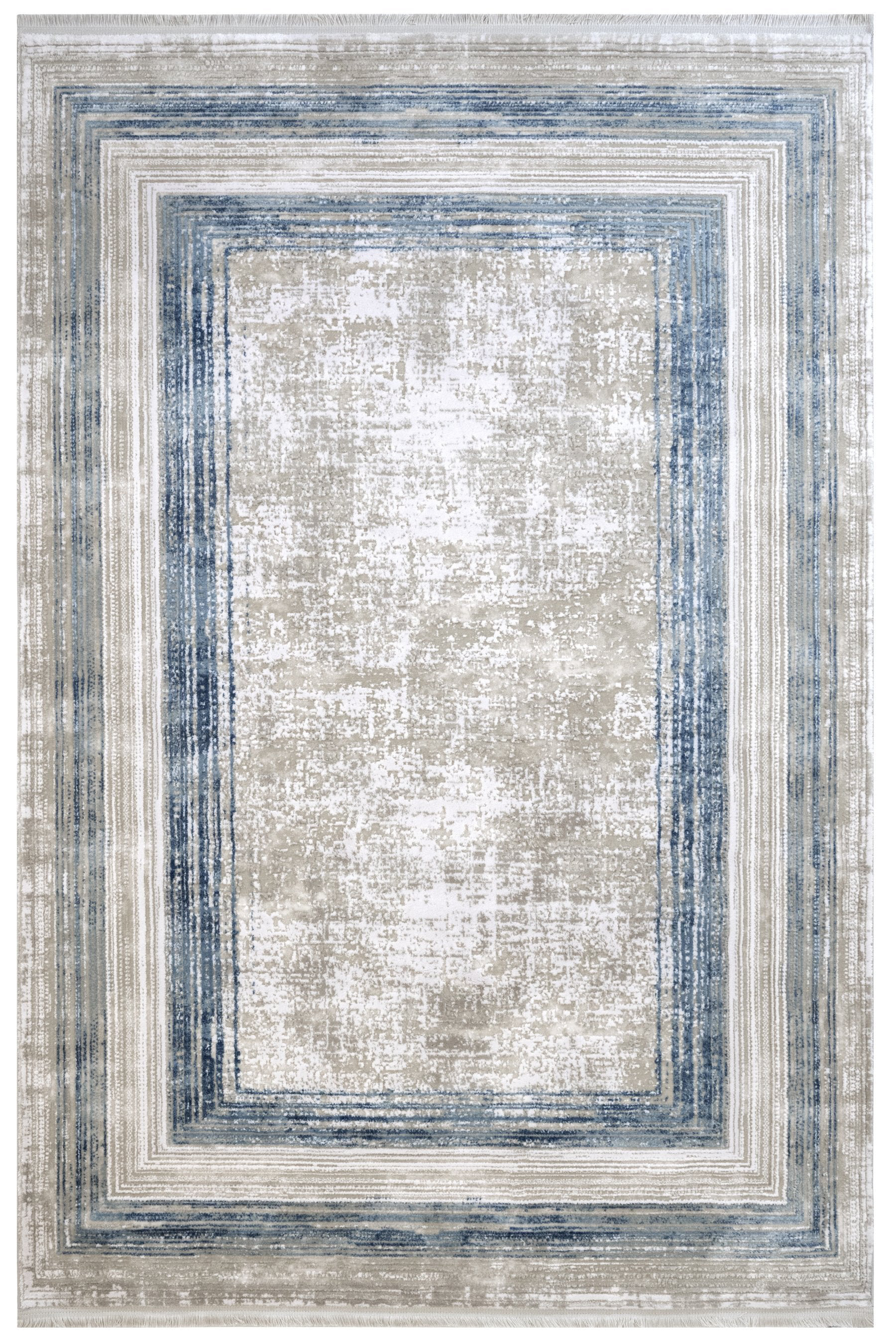 Lofy Beauchamp Blue Geometric Acrylic Machine Made Area Rug - Wayfair ...
