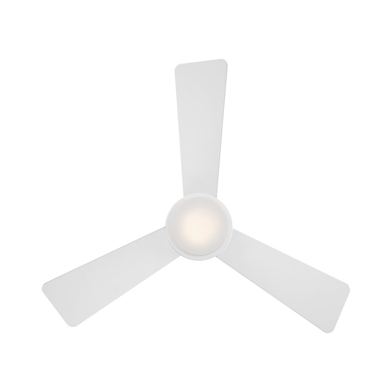 WAC Limited Fans 44" Hug 3 - Blade Smart Flush Mount Ceiling Fan with ...