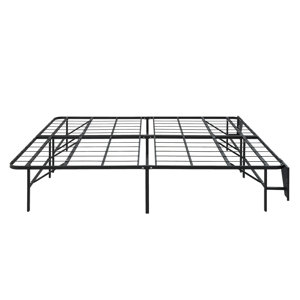 Mercer41 Black Metal Platform Foldable Bed Frame, Toolless High Profile ...