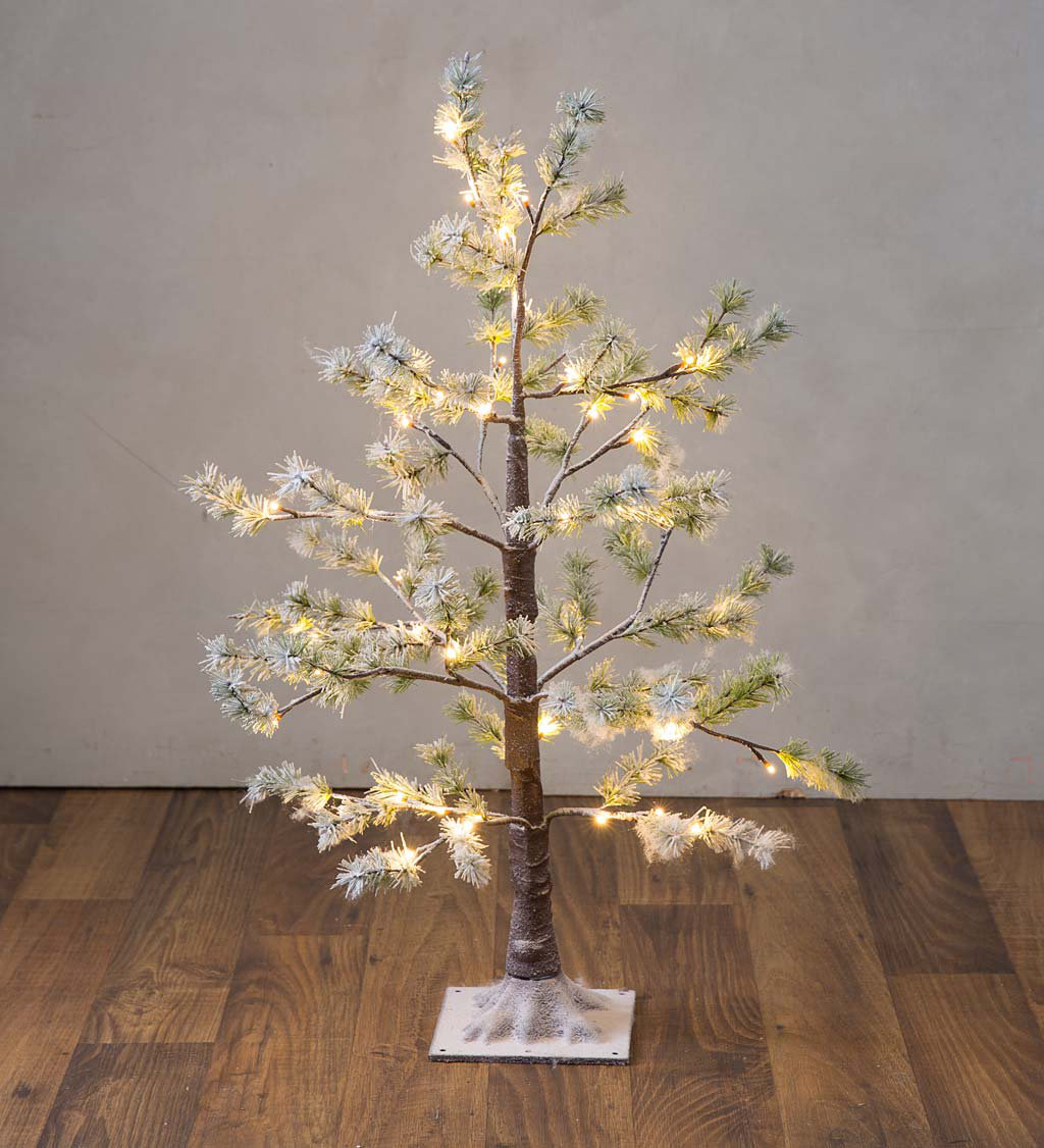 Primrue Faux Pine Tree in Metal Freestanding | Wayfair