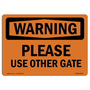 SignMission Please Use Other Gate Sign | Wayfair