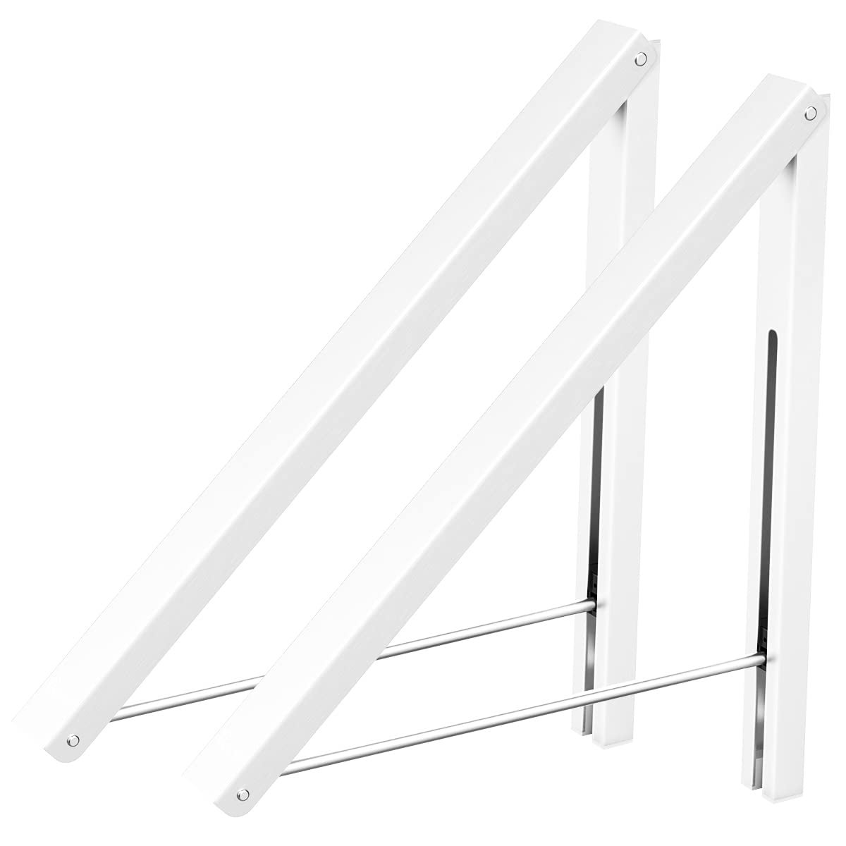 Ivy Bronx Drying Rack Wall Mounted Clothes Hanger Folding Wall Coat ...