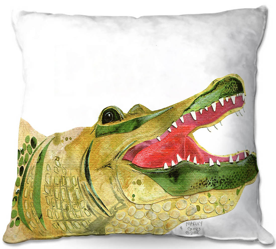DiaNoche Designs Couch Alligator Square Throw Pillow | Wayfair