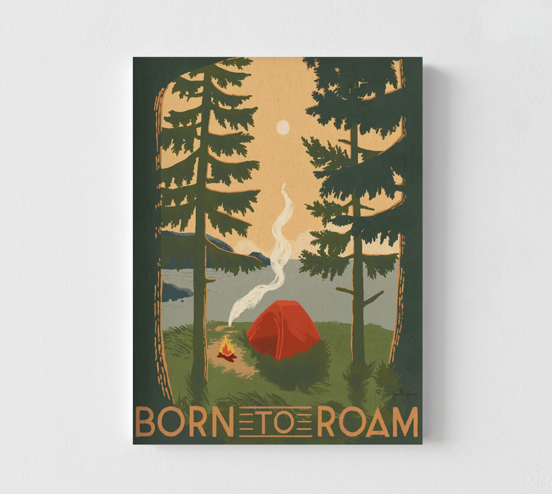 WeFrameArt Retro Camping Poster, Framed Camping Poster Oversized Wall ...
