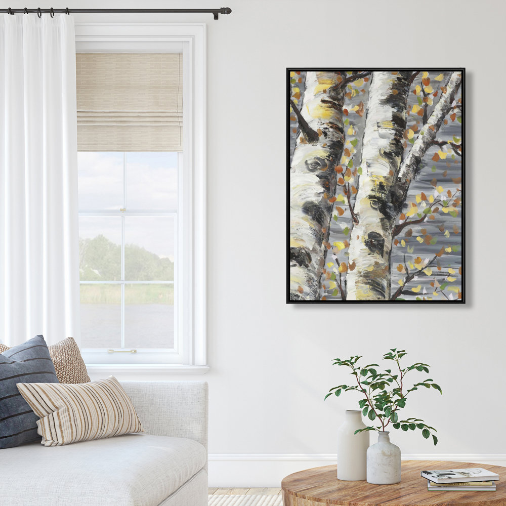 Begin Edition International Inc. Budding white birches - 36"x48" Framed ...