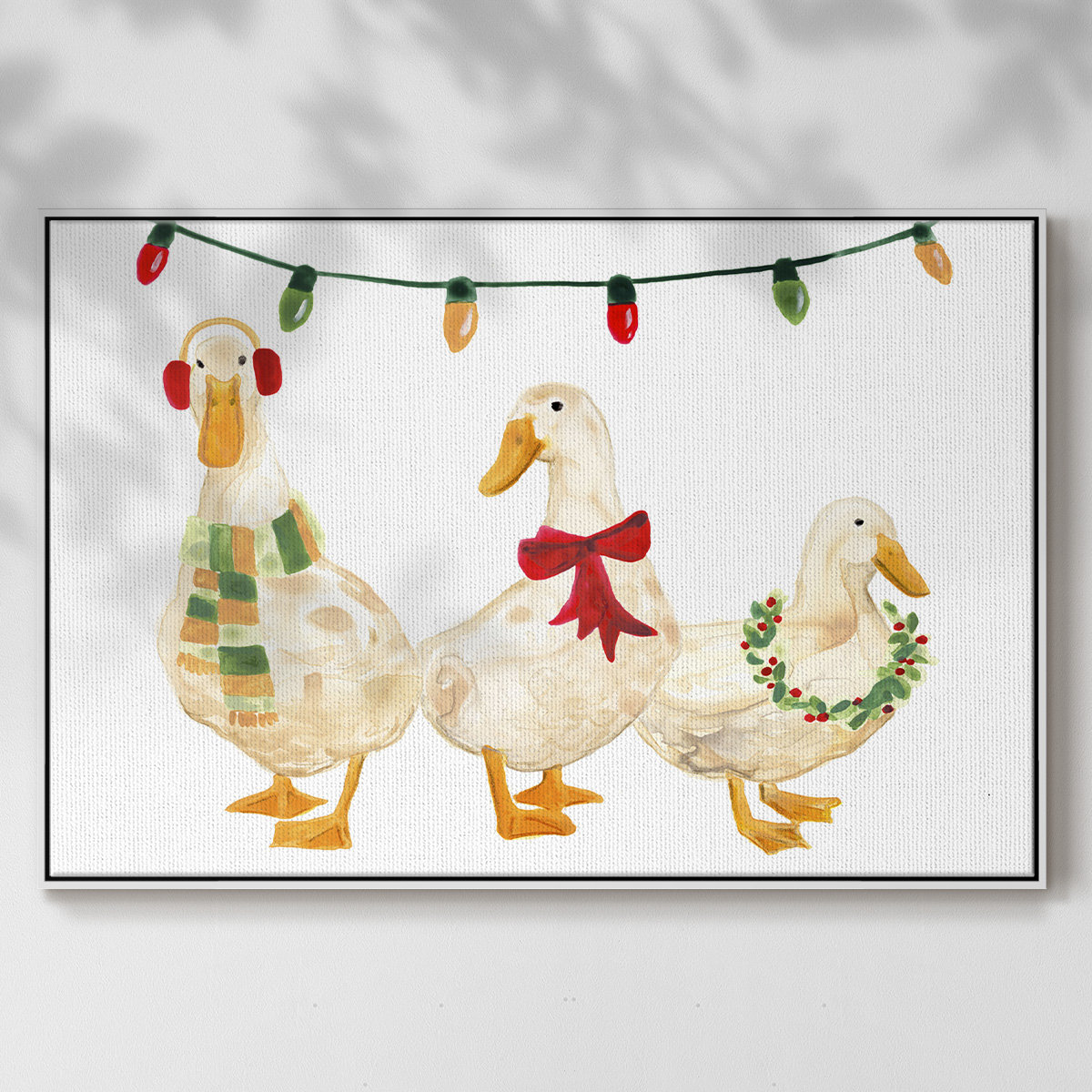 Wexford Home Merry Quackmas II Framed On Canvas Print | Wayfair
