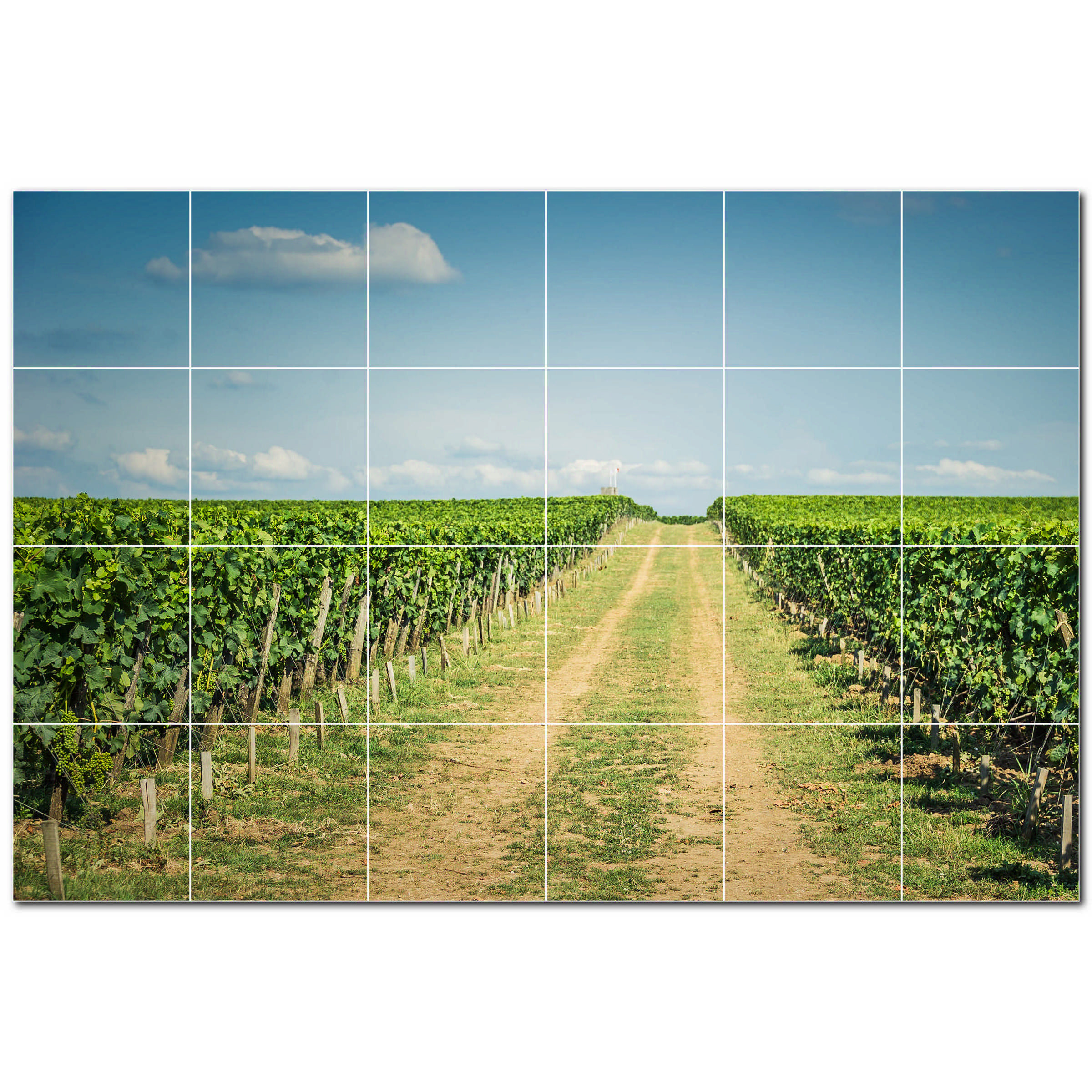 Picture-Tiles.com 48" x 32" Ceramic Farm Photo Decorative Mural Tile ...