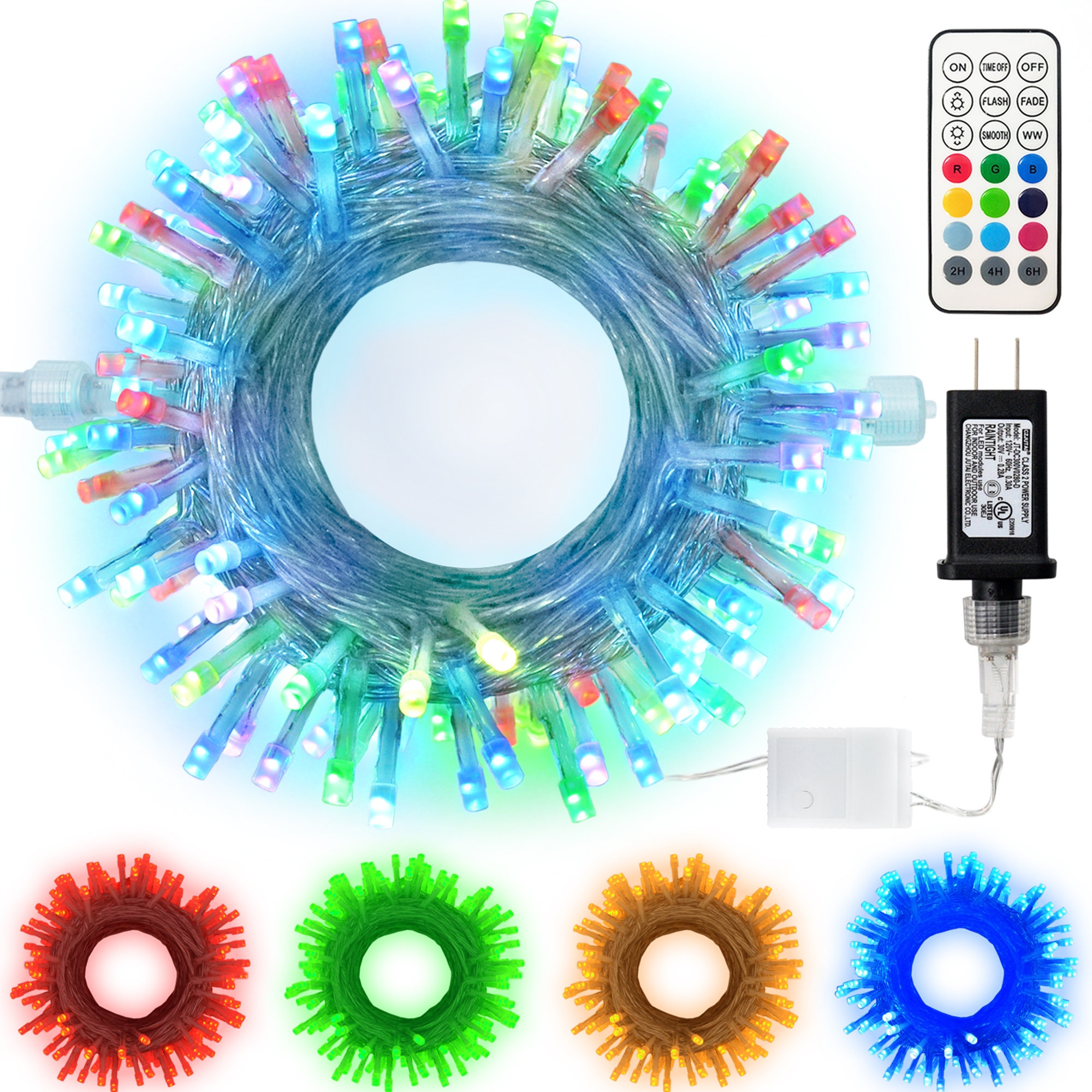 The Holiday Aisle® Millhousen 883.2' LED 192 - Bulb String Lights (End ...