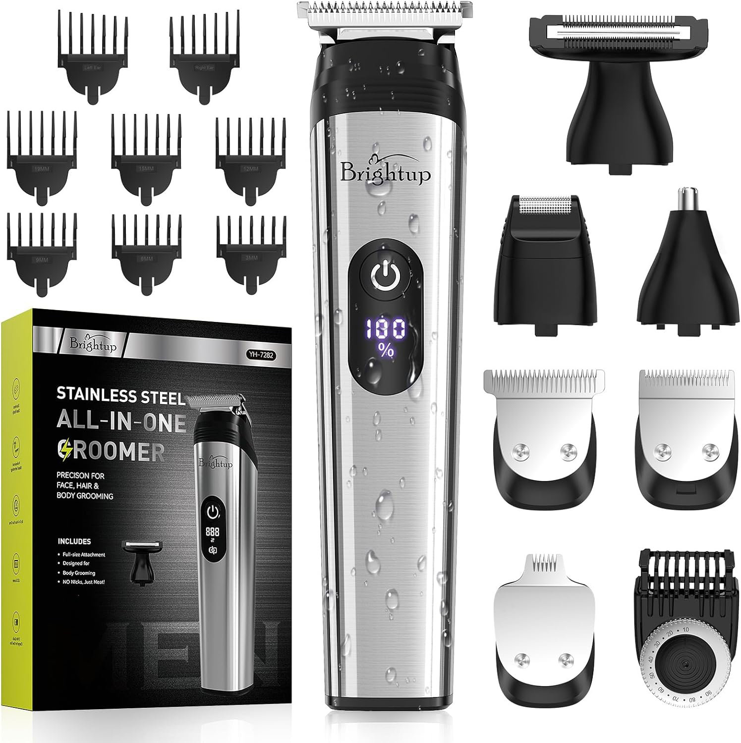 Rebrilliant Beard Trimmer for Men, Rechargeable Electric Razor | Wayfair