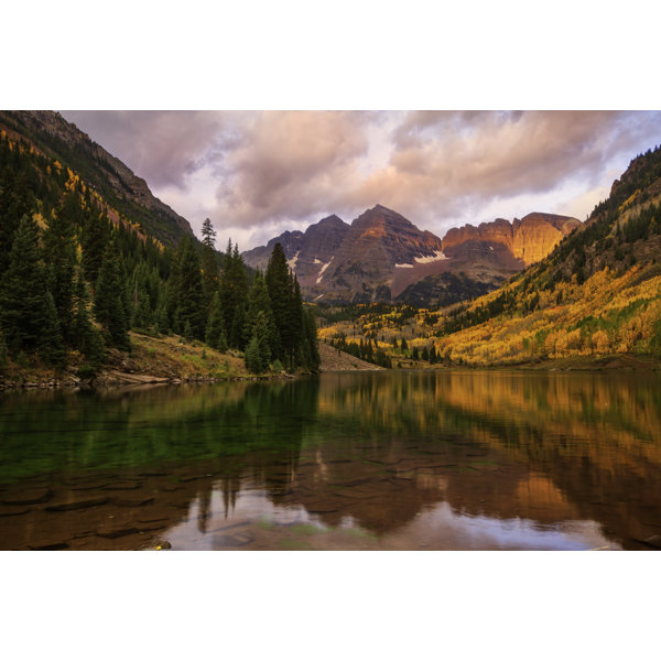 Alpen Home Maroon Bells Fall by RondaKimbrow - Wrapped Canvas Print ...