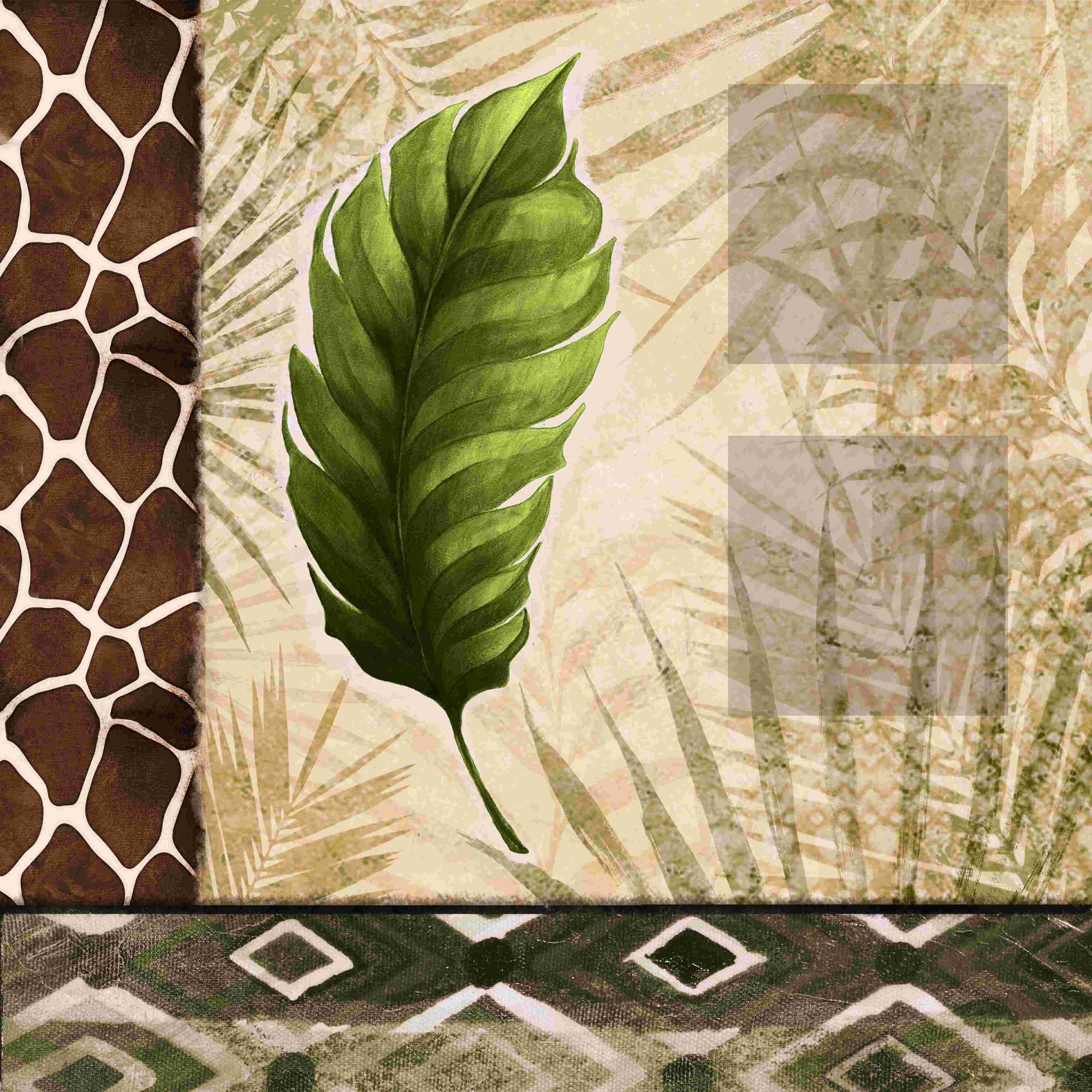 Bay Isle Home™ Leaf And Zebra Square - Wayfair Canada