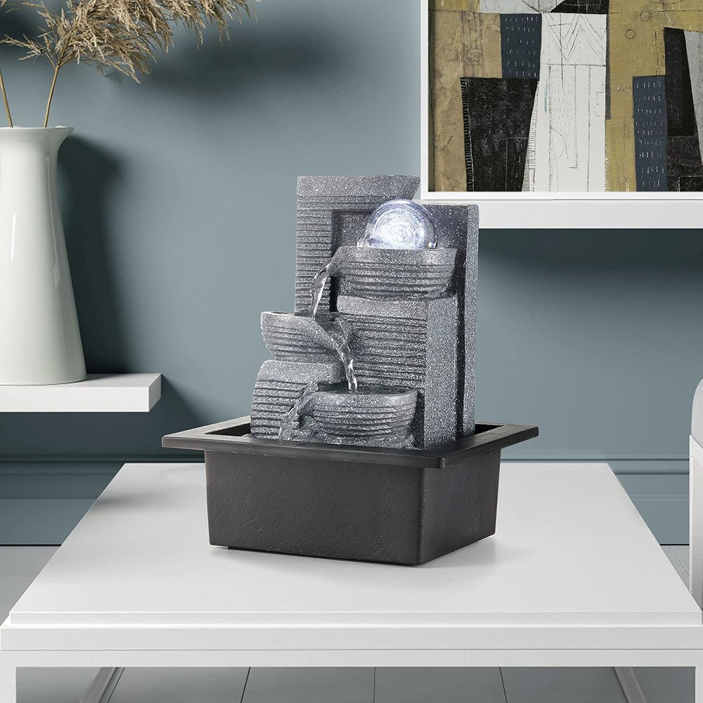 Wrought Studio Indoor Fountains Tabletop Fountain Waterfall Fountains I ...