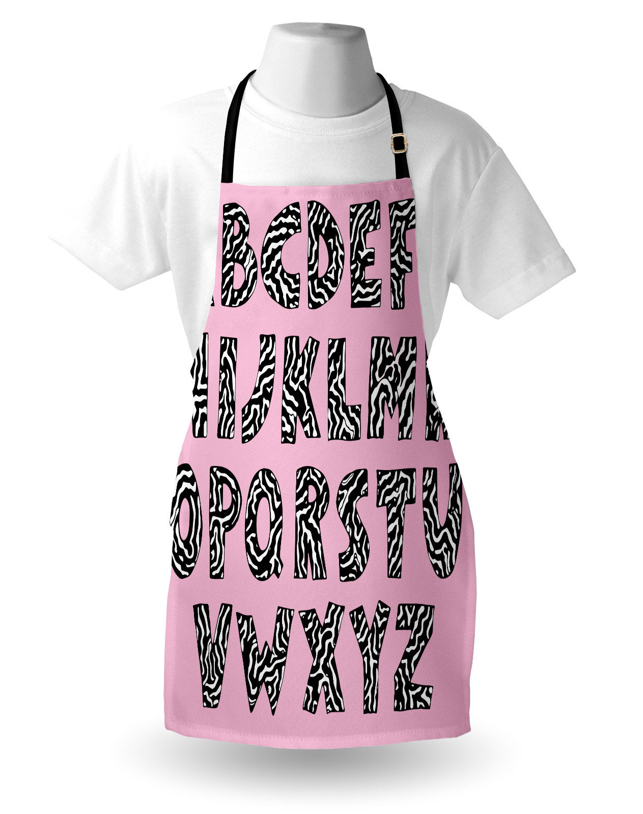 East Urban Home Pink Zebra Apron Unisex, Funky Letters Trippy, Adult ...
