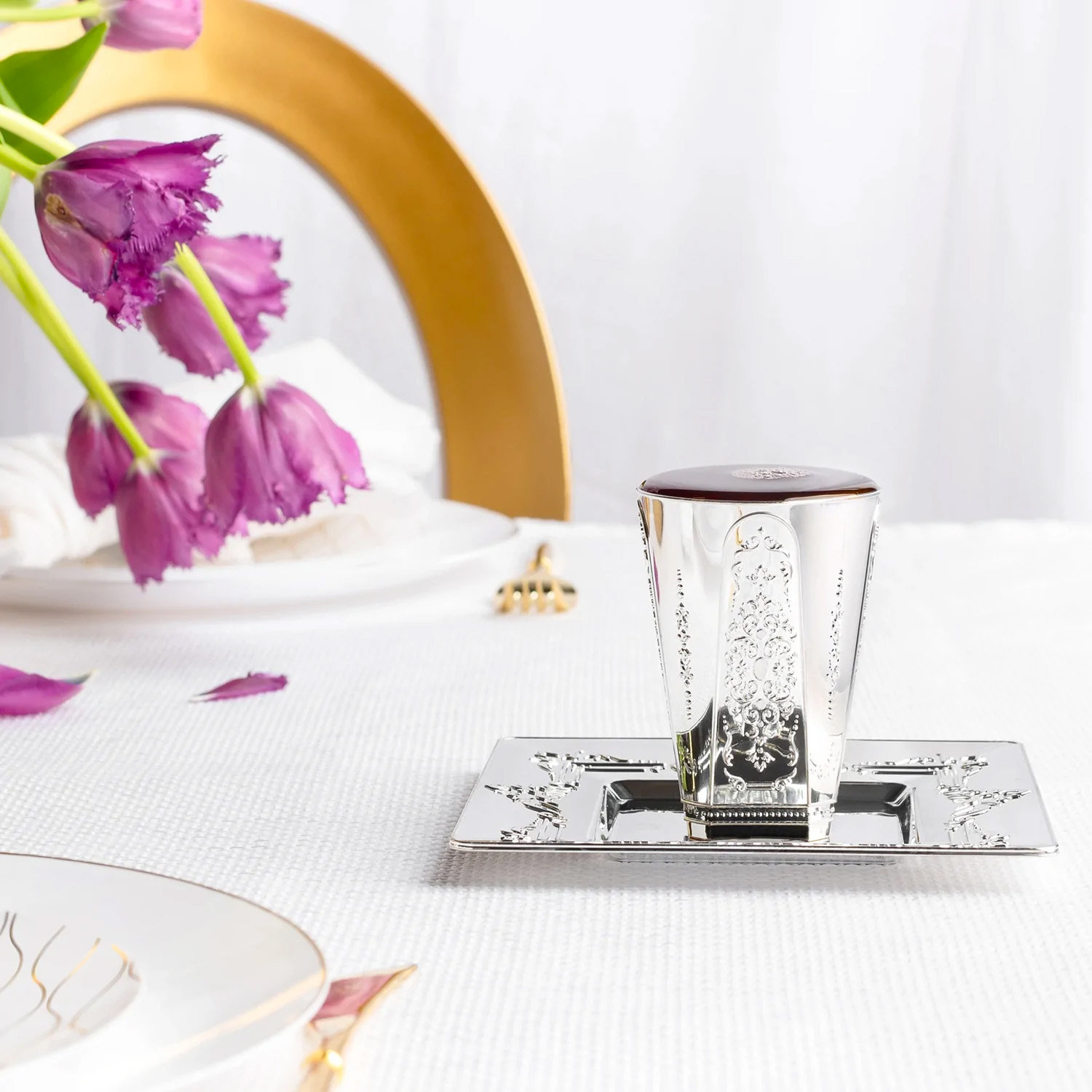 Nicole Fantini Collection Disposable Plastic Regal Square Wine Kiddush ...