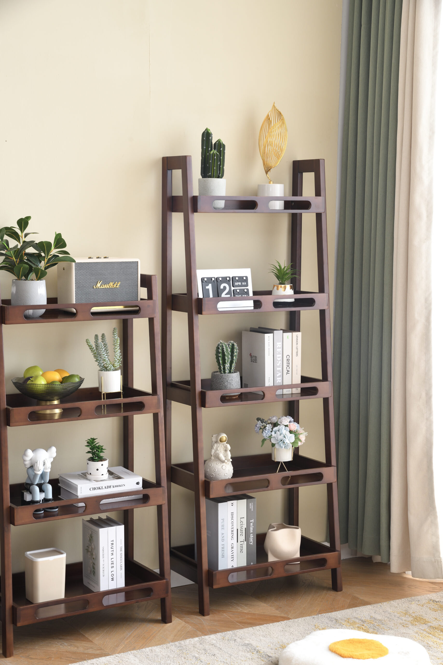 Ebern Designs Four-Tier Solid Wood Shelving Unit - Wayfair Canada