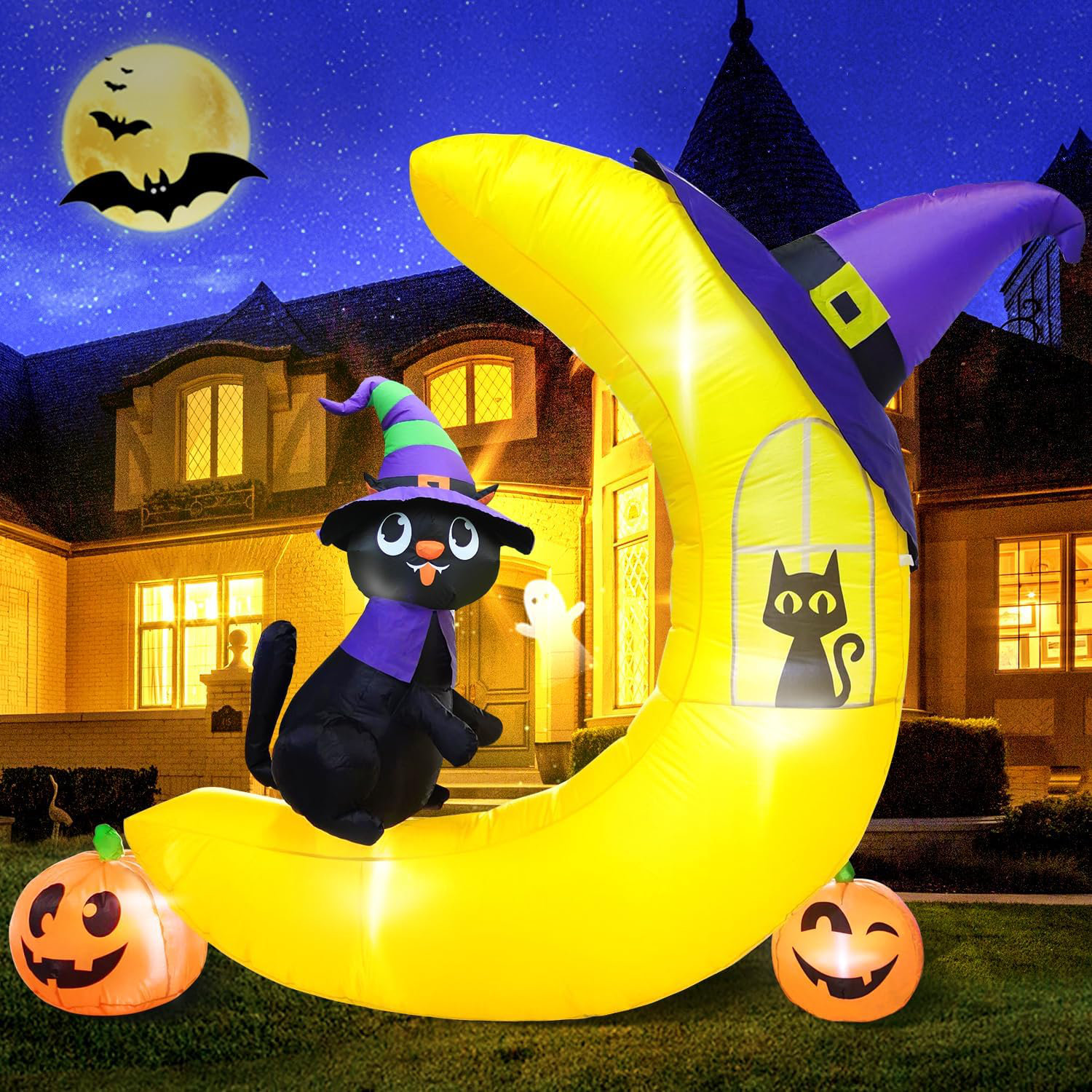 The Holiday Aisle® Jamaar Levitating Ghost Inflatable | Wayfair