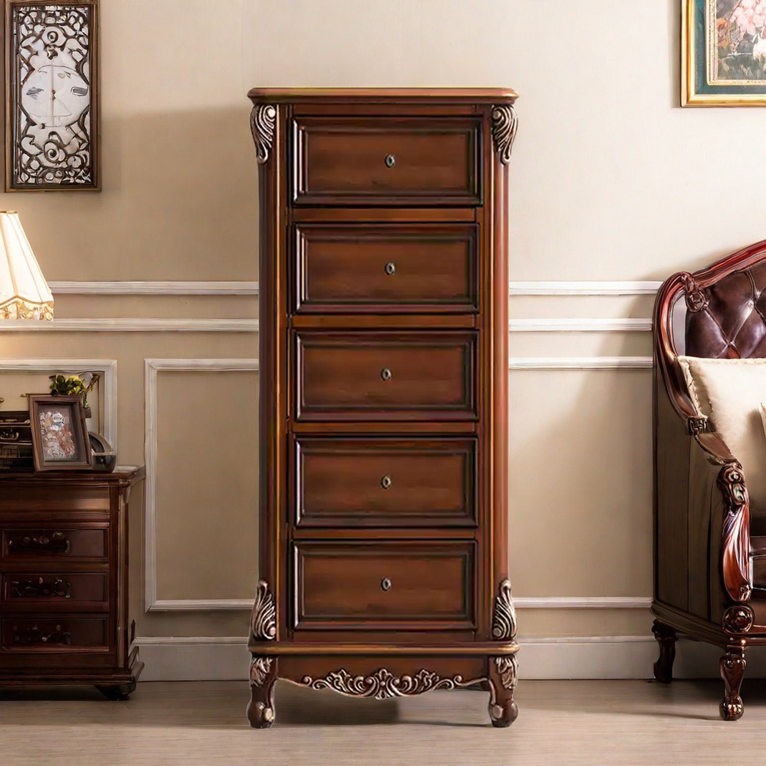 Vivid Space Creation Wardrobe Side Cabinet Nightstand Storage Cabinet ...