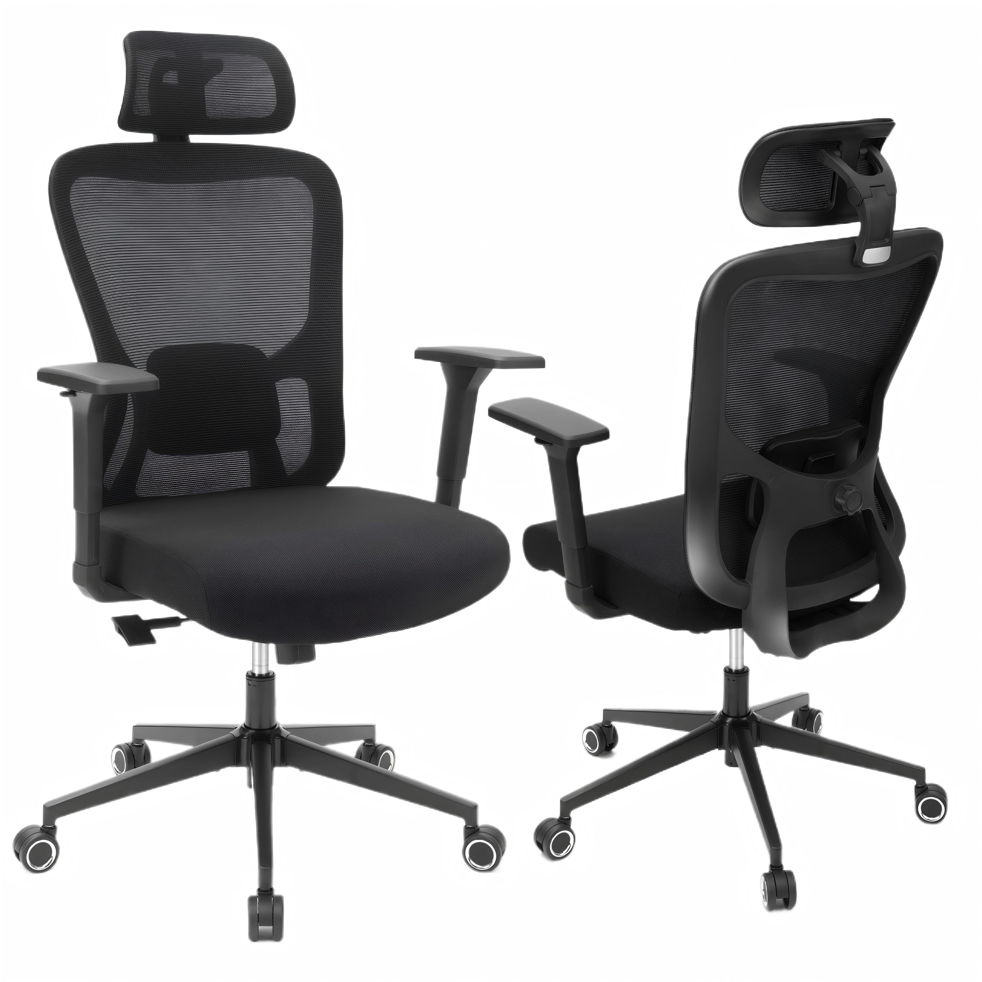 Visco Link Ergonomic Mesh Office Chair with Adjustable Lumbar Support ...