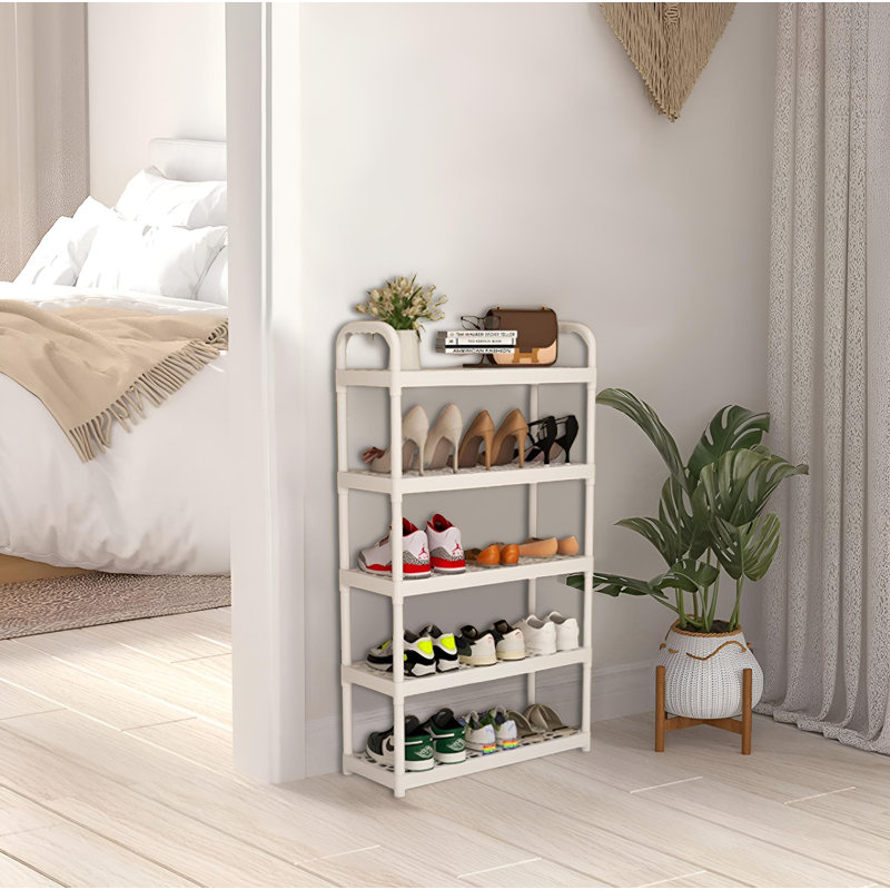 Rebrilliant Compact Multi-Layer Shoe Rack For Small Spaces | Wayfair