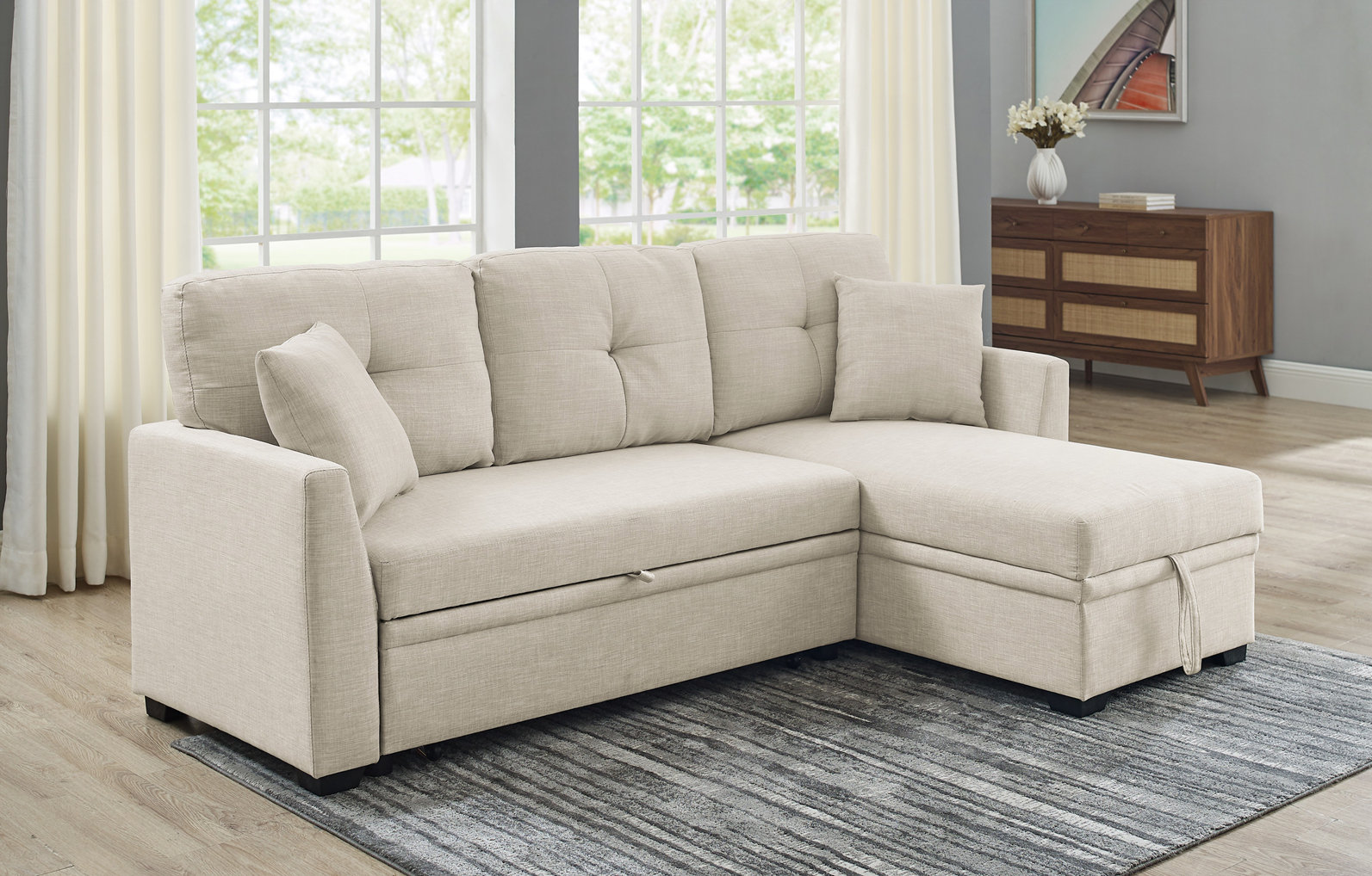 Ebern Designs Modular Sleeper Sectional Sofa - Wayfair Canada