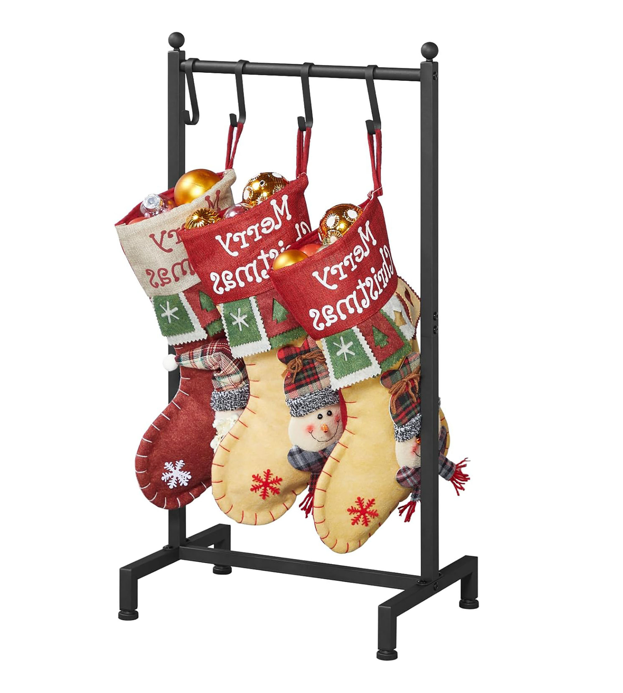 Tikwel Christmas Stocking Holder, Free Standing Stocking Rack With 4 ...
