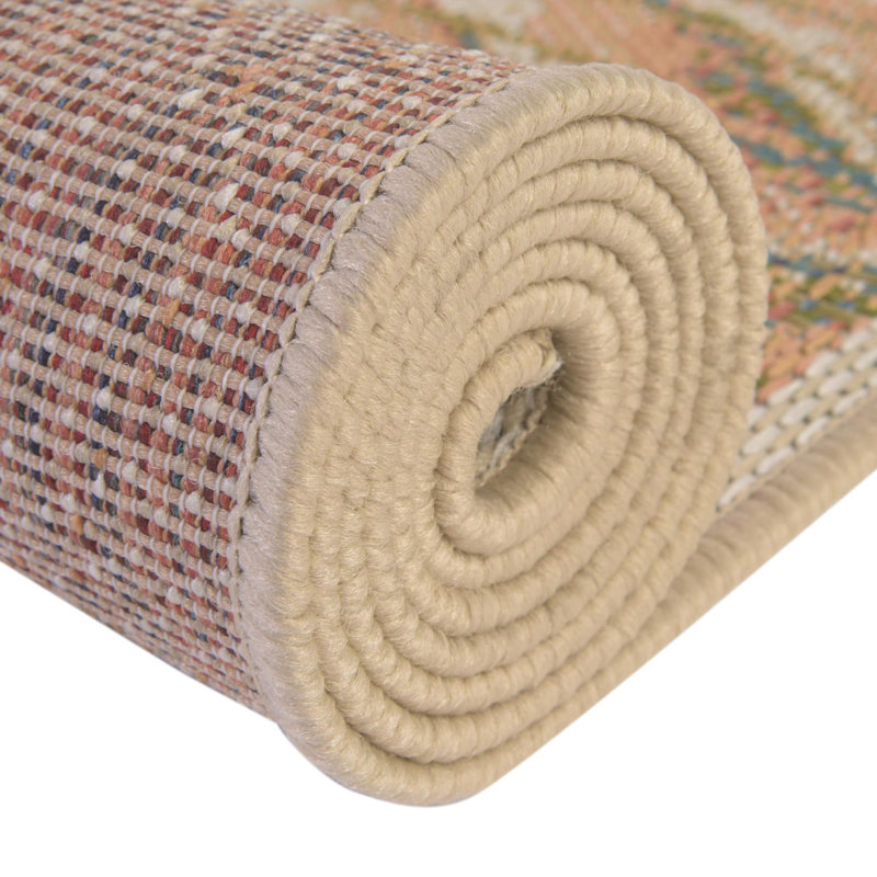 Beachcrest Home Trevin Ivory/Green/Light Brown Indoor/Outdoor Rug ...