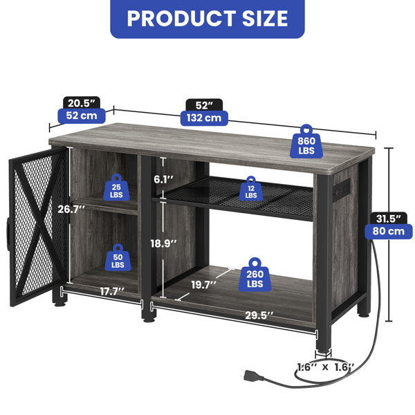 Tucker Murphy Pet™ Heavy-Duty Metal Aquarium Stand with Power Outlets ...
