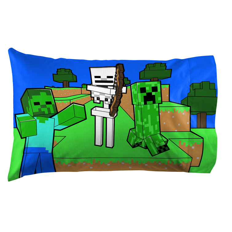 Microsoft Minecraft 'Creative Mode' 100% Cotton Pillowcase | Wayfair.co.uk