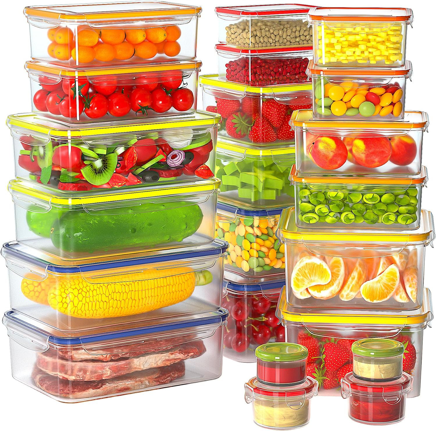 Hokku Designs 44 PCS Food storage containers (with lids), BPA-free ...