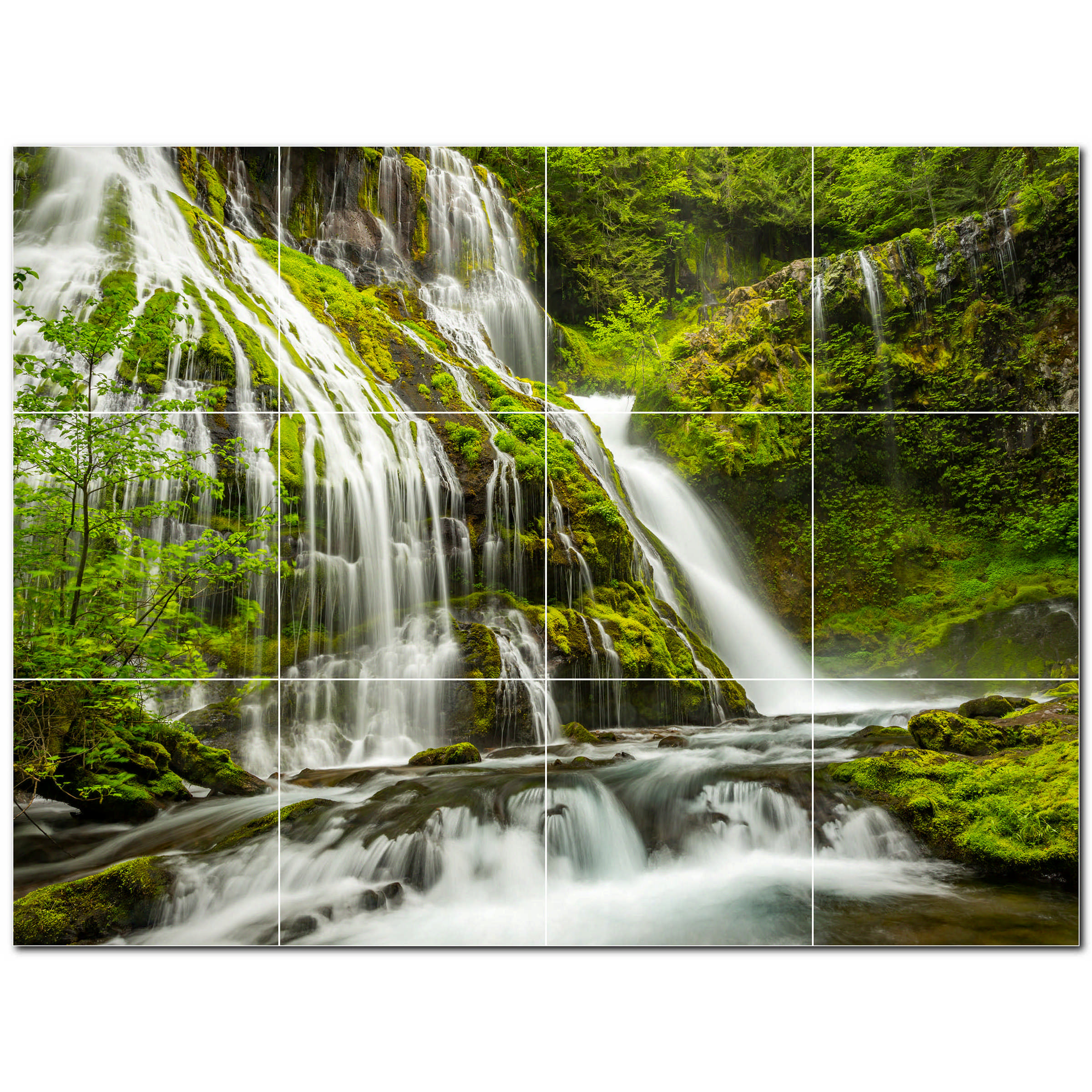 Picture-Tiles.com 24" x 18" Ceramic Waterfalls Photo Decorative Mural ...