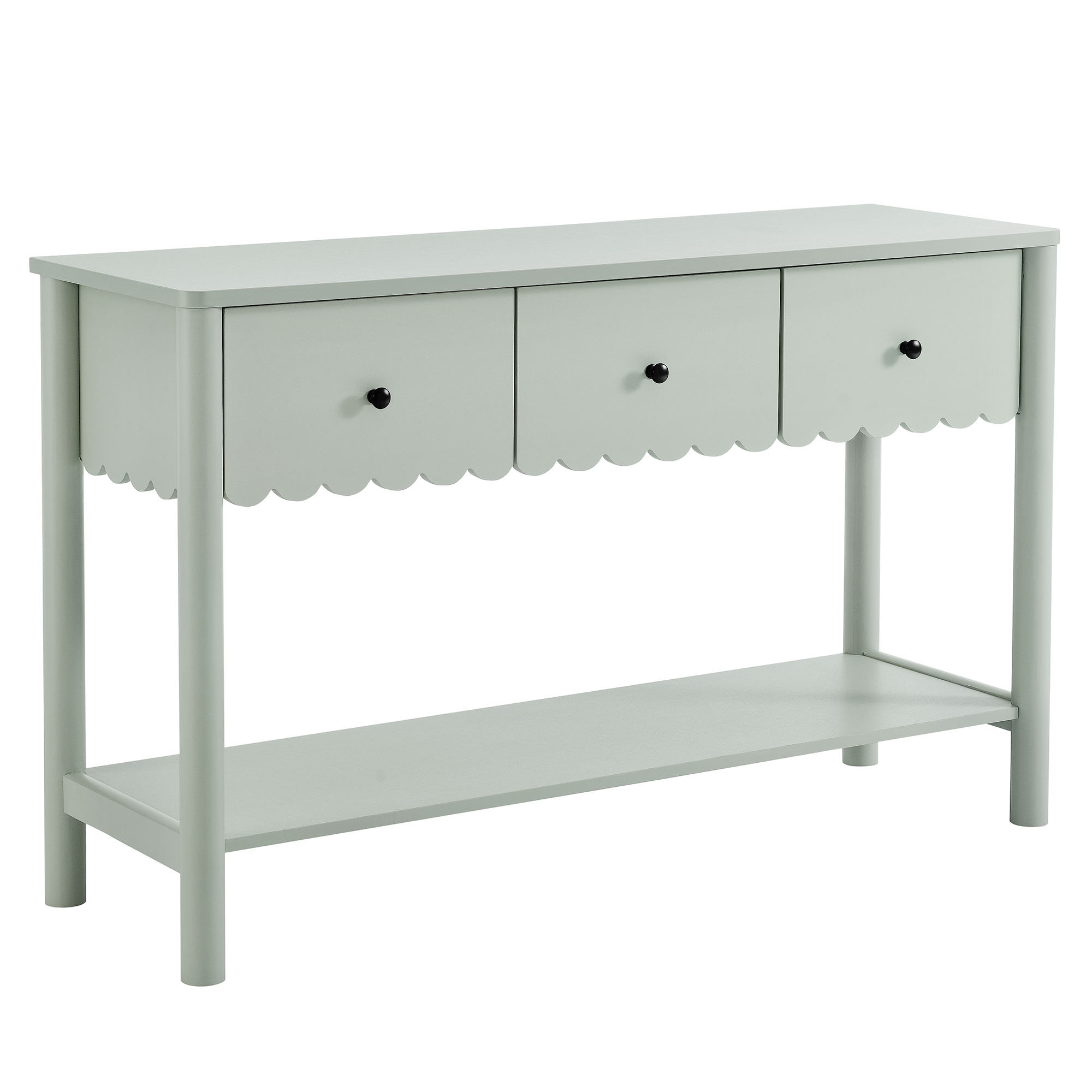 Modway Emmeline 3-Drawer Scalloped Console Table | Wayfair