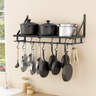 Prep & Savour Kitchen Wall Mount Pot Holder 30 Inch Pot Rack with 12 ...