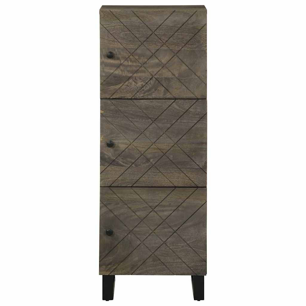 Latitude Run Highboard Black 40X33x110 Cm Solid Wood Mango | Wayfair.co.uk