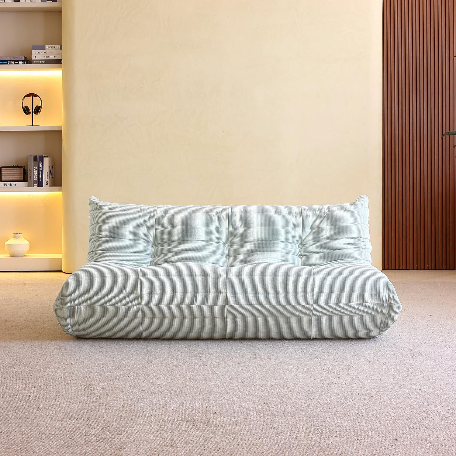 Trule Abbie 68.9'' Sofa Bean Bag Chair Lazy Sofa 3 Seater Floor Chair ...