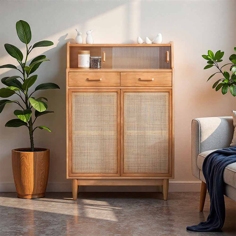 Canora Grey Shoe rack at the entrance in Japanese style | Wayfair