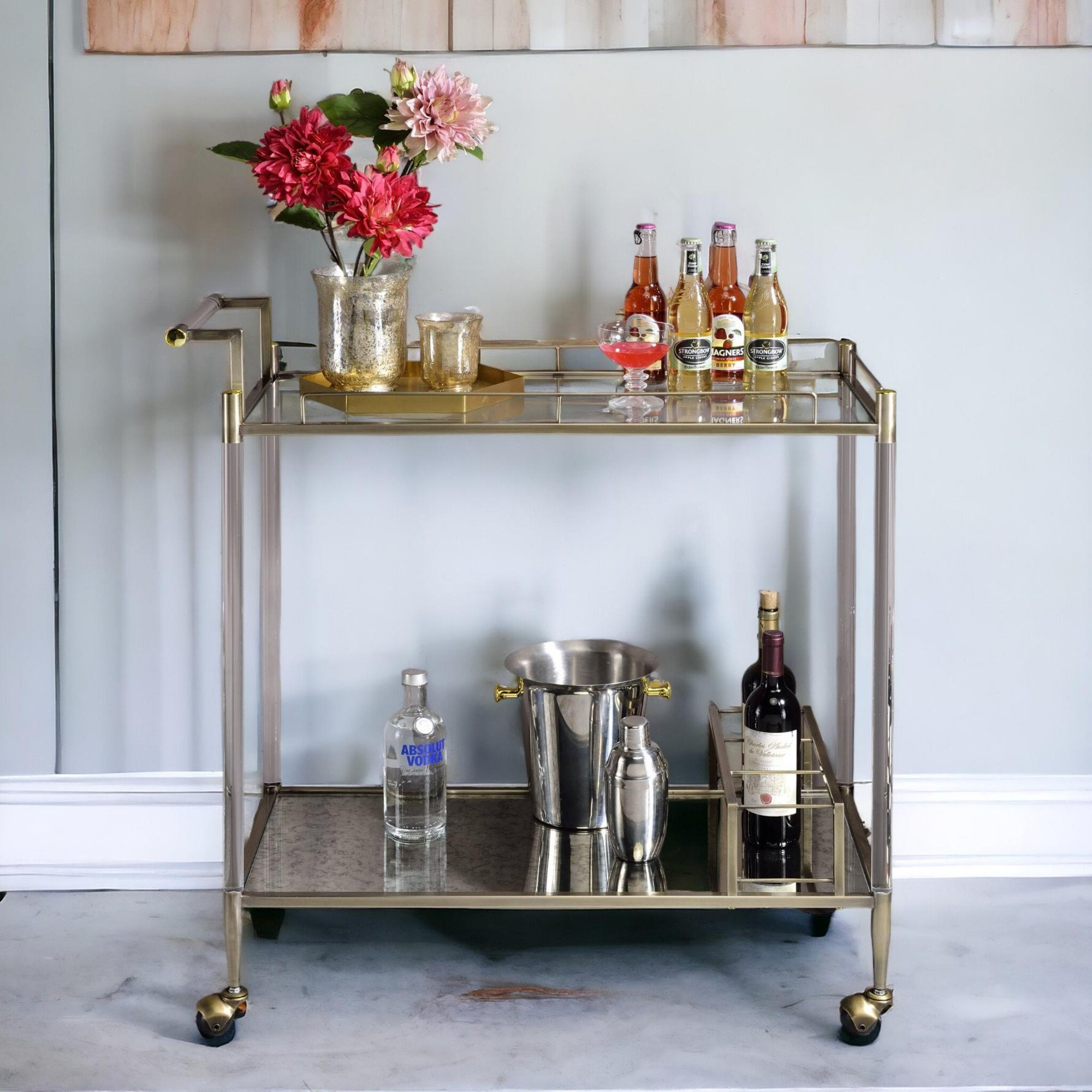 Everly Quinn Modern Minimalist Design Bar Cart | Wayfair