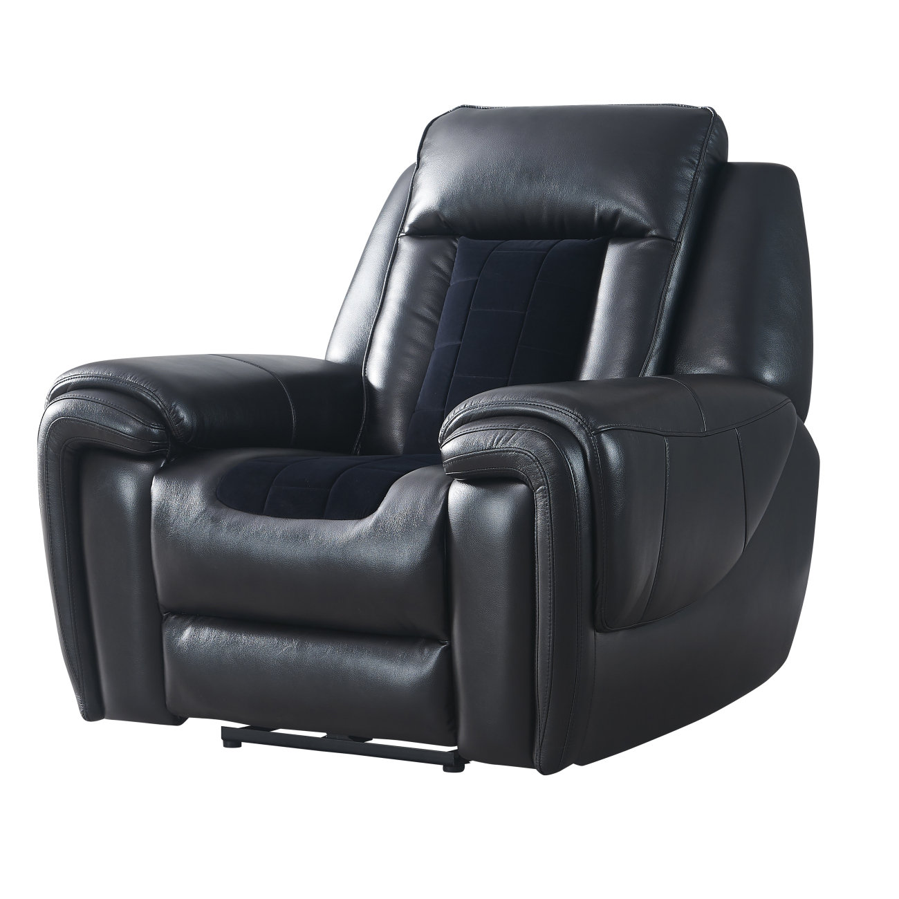 Red Barrel Studio CLARK BLANCHE VELVET POWER RECLINER WITH LED ...